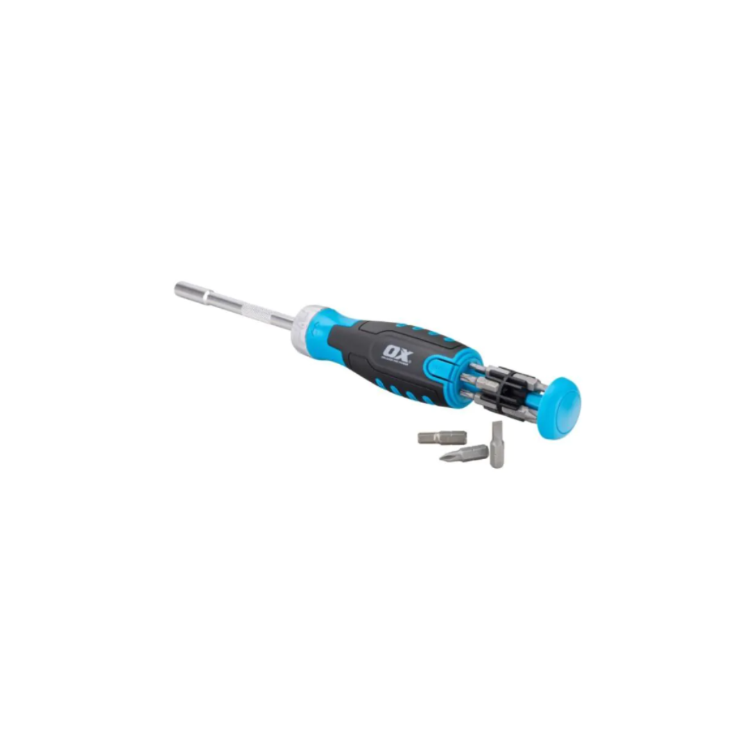 Ox Pro Heavy Duty Multibit Ratchet Screwdriver - Tool Source