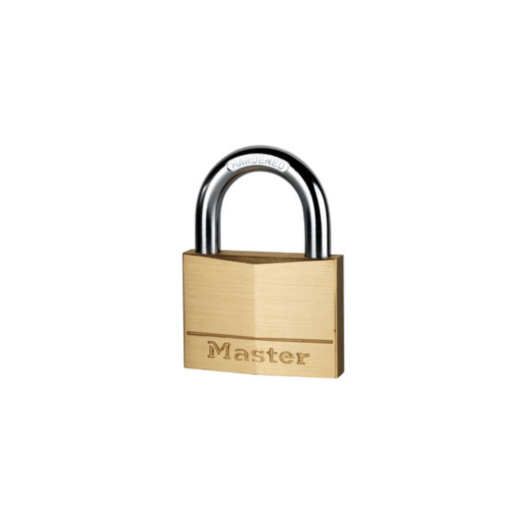 Masterlock 60mm wide solid brass body padlock 160EURD – Tool Source