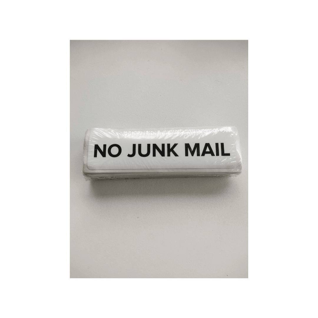 No Junk Mail - Self-Adhesive Sticker - 150 x 40mm – Tool Source